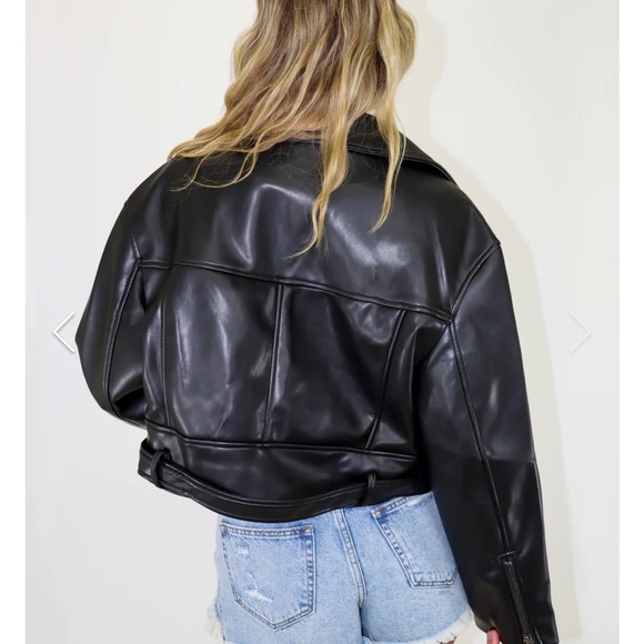 Lioness | Jackets & Coats | Lioness Black Leather Jacket | Poshmark